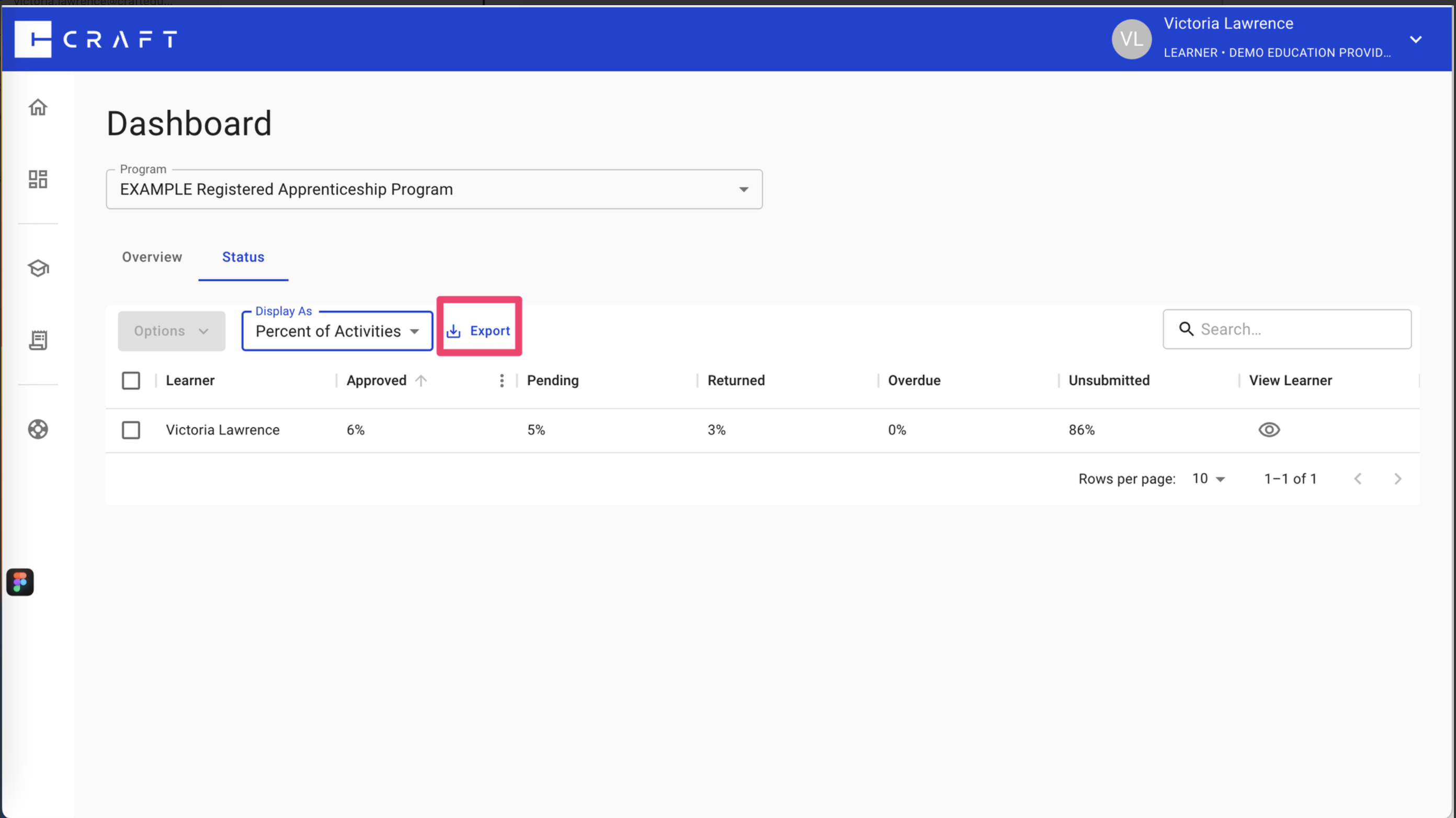 Learner Reports – Craft Education Help Center