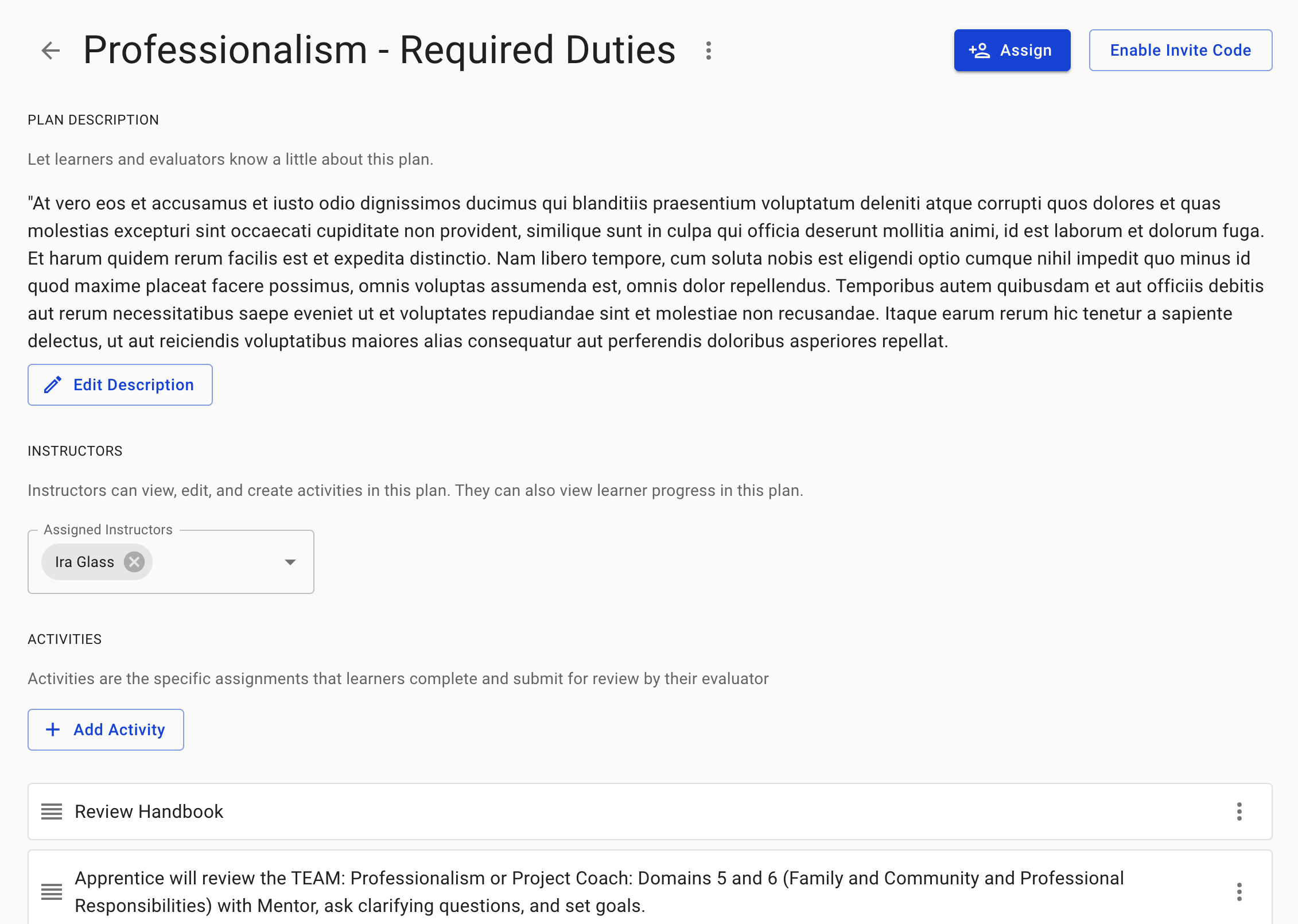 Assign a Learner to a Plan – Craft Education Help Center