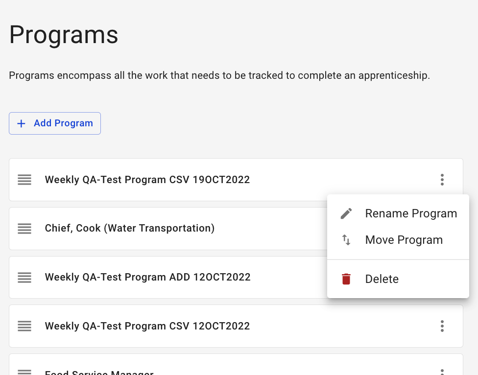Manage Program Content – Craft Education Help Center