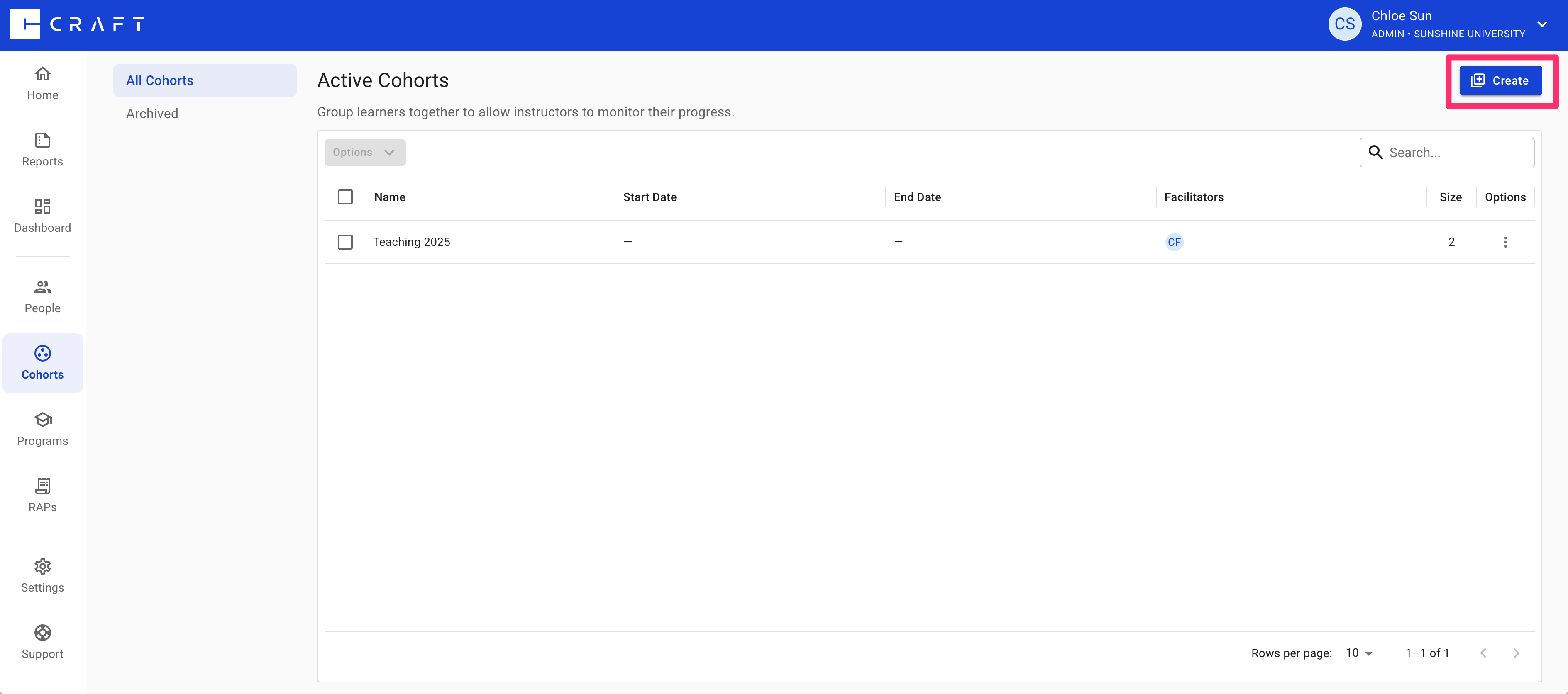 Understanding Cohorts – Craft Education Help Center