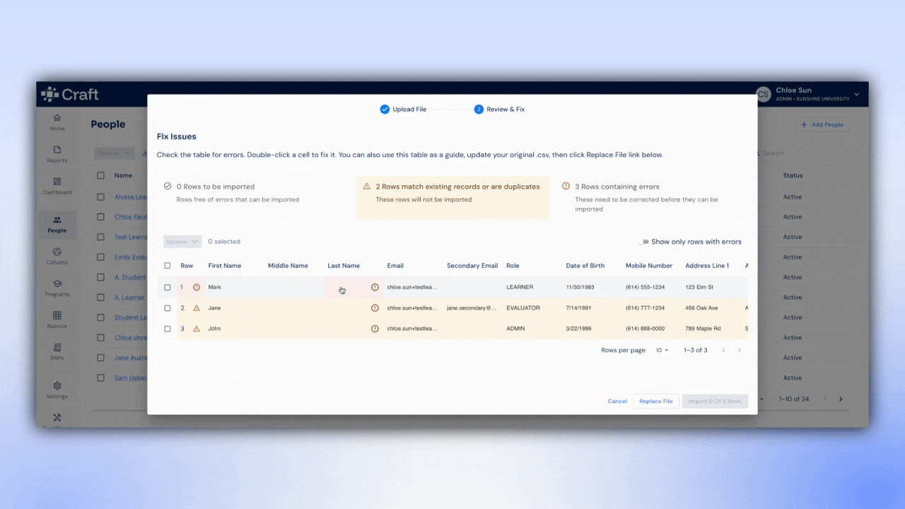 CSV Upload Guide – Craft Education Help Center