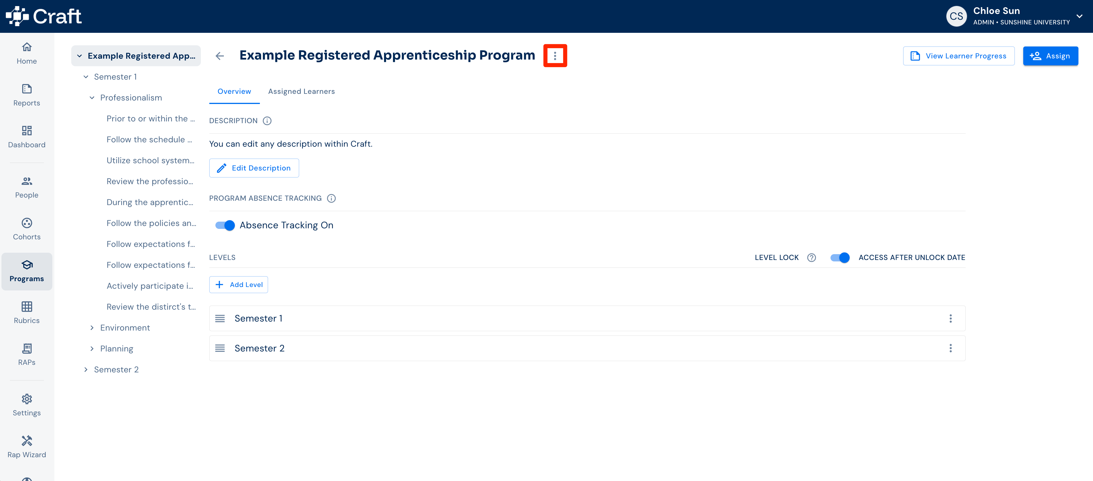 Setting Activity Requirements – Craft Education Help Center