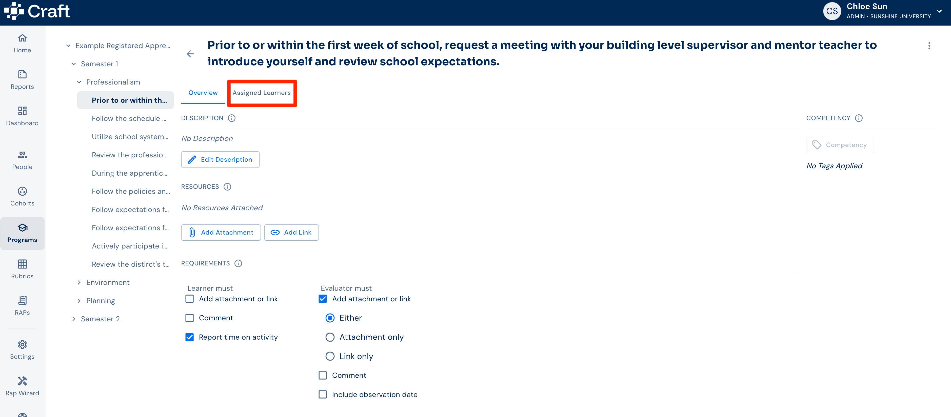 Set and Manage Activity Due Dates – Craft Education Help Center