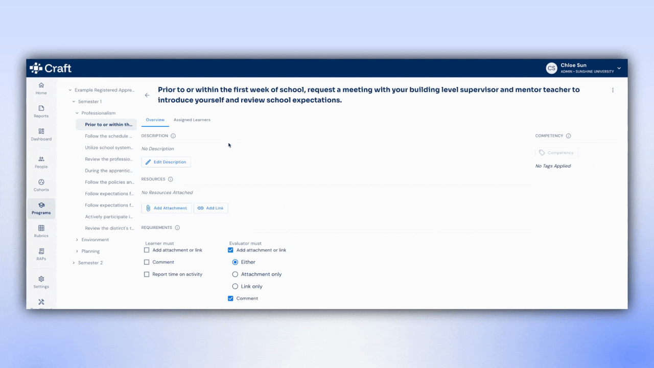 Set and Manage Activity Due Dates – Craft Education Help Center